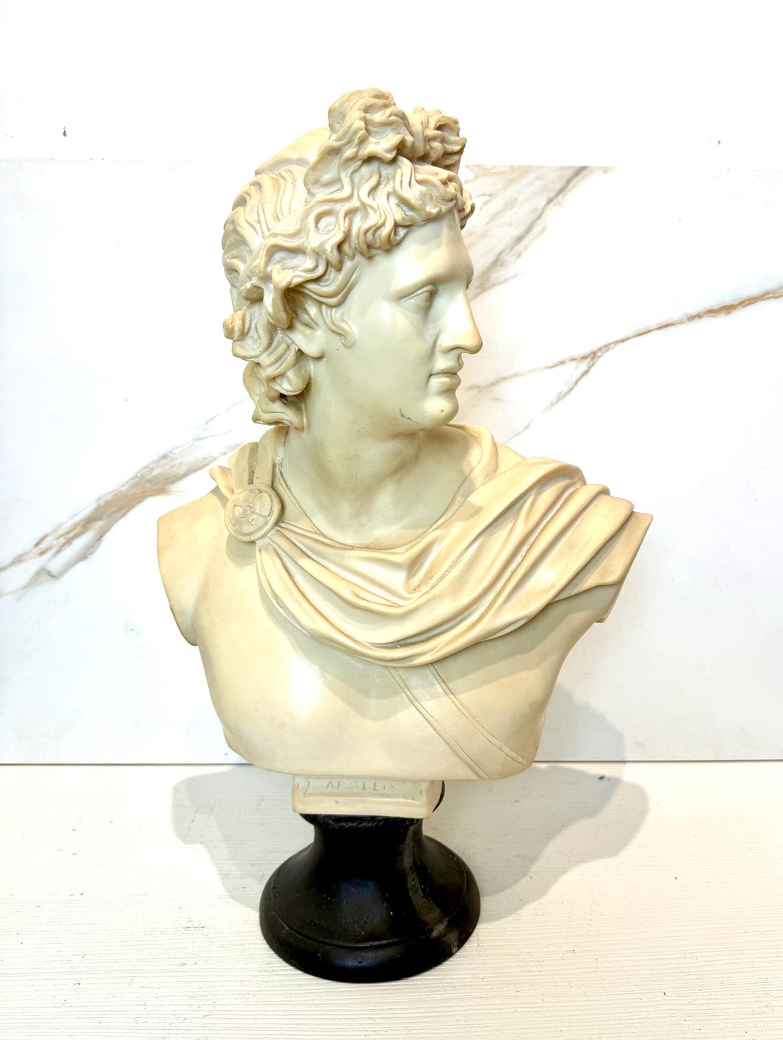 Large Vintage Composite Neoclassical Bust of Apollo Mid Century - Etsy