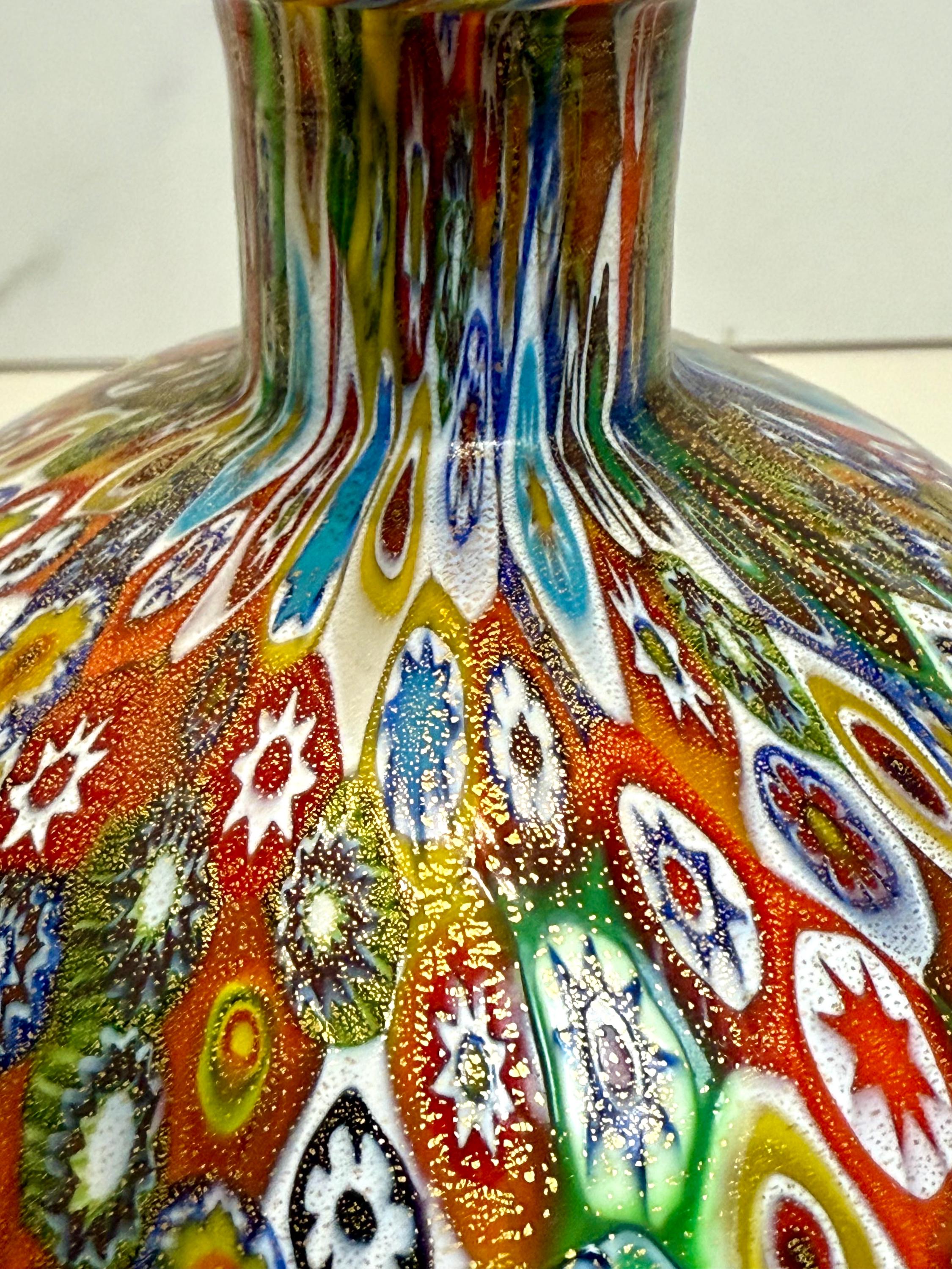 Large Vintage Mid Century Italian Murano Millefiore Decanter Bottle - Etsy
