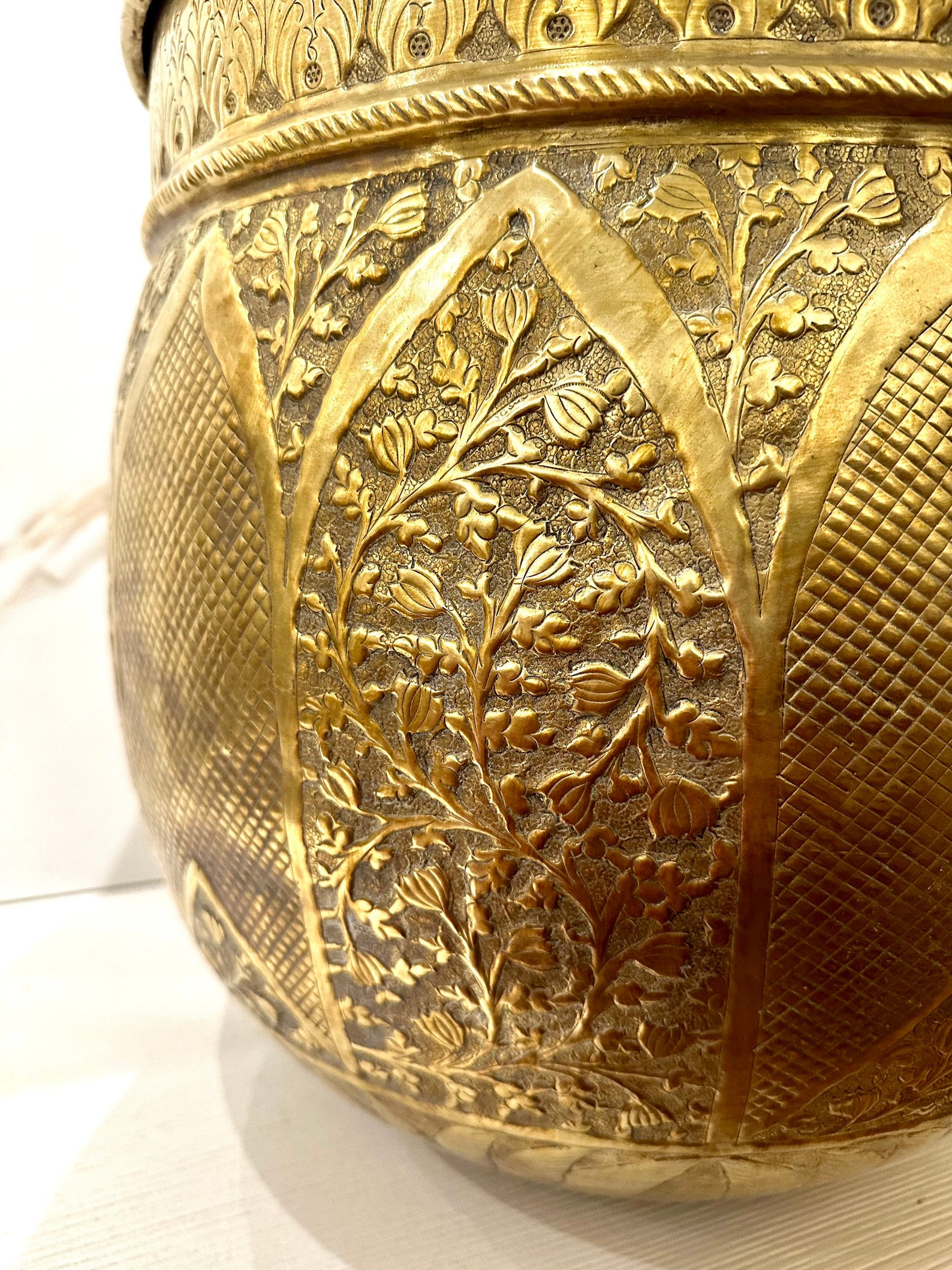 Large Antique Middle Eastern Hand Made Brass Planter - Etsy