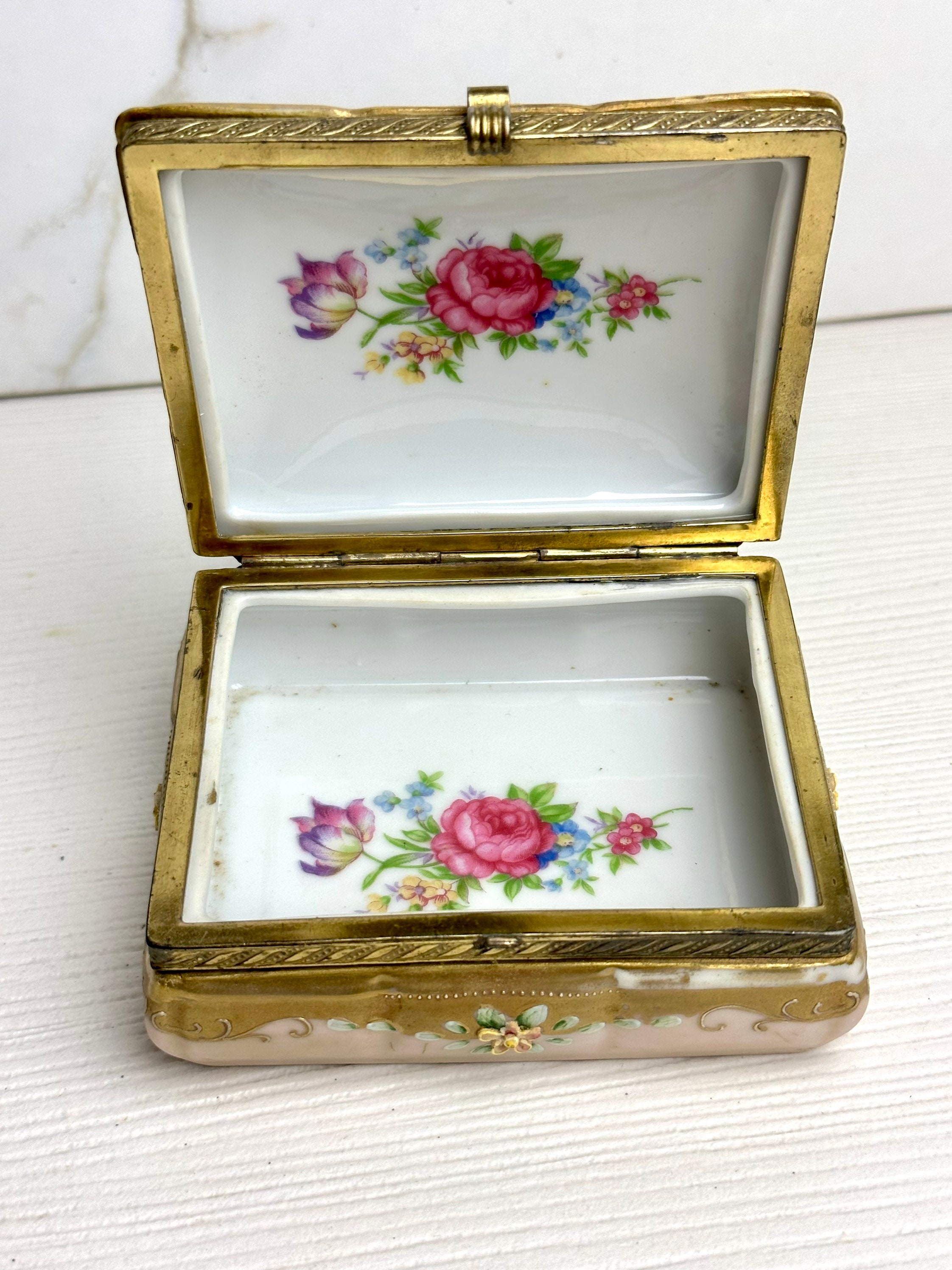 Antique Hand Painted and Enameled French Dresser Box. France - Etsy