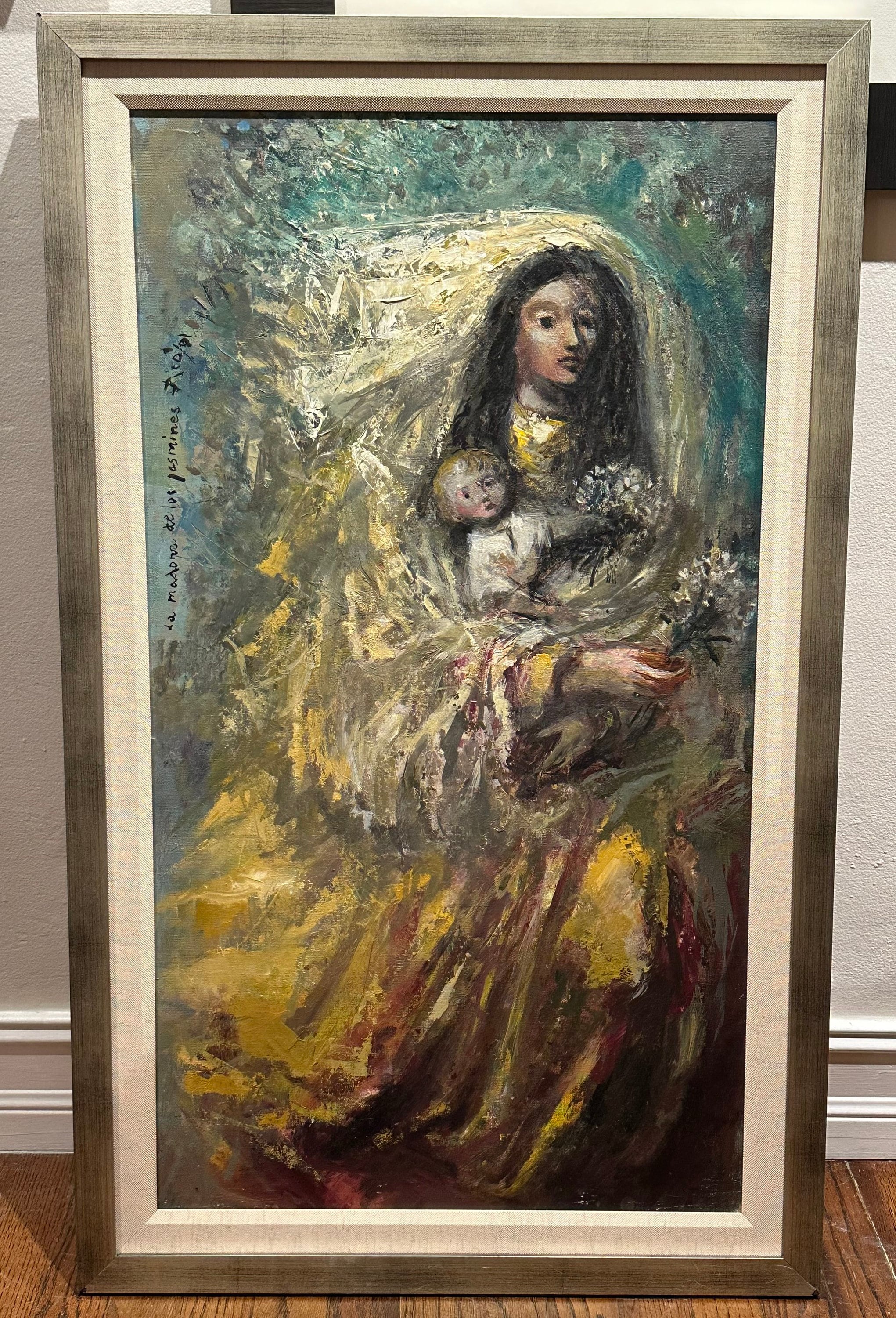 Vintage Large Original Oil Painting on Canvas Spanish Artist Jose ...