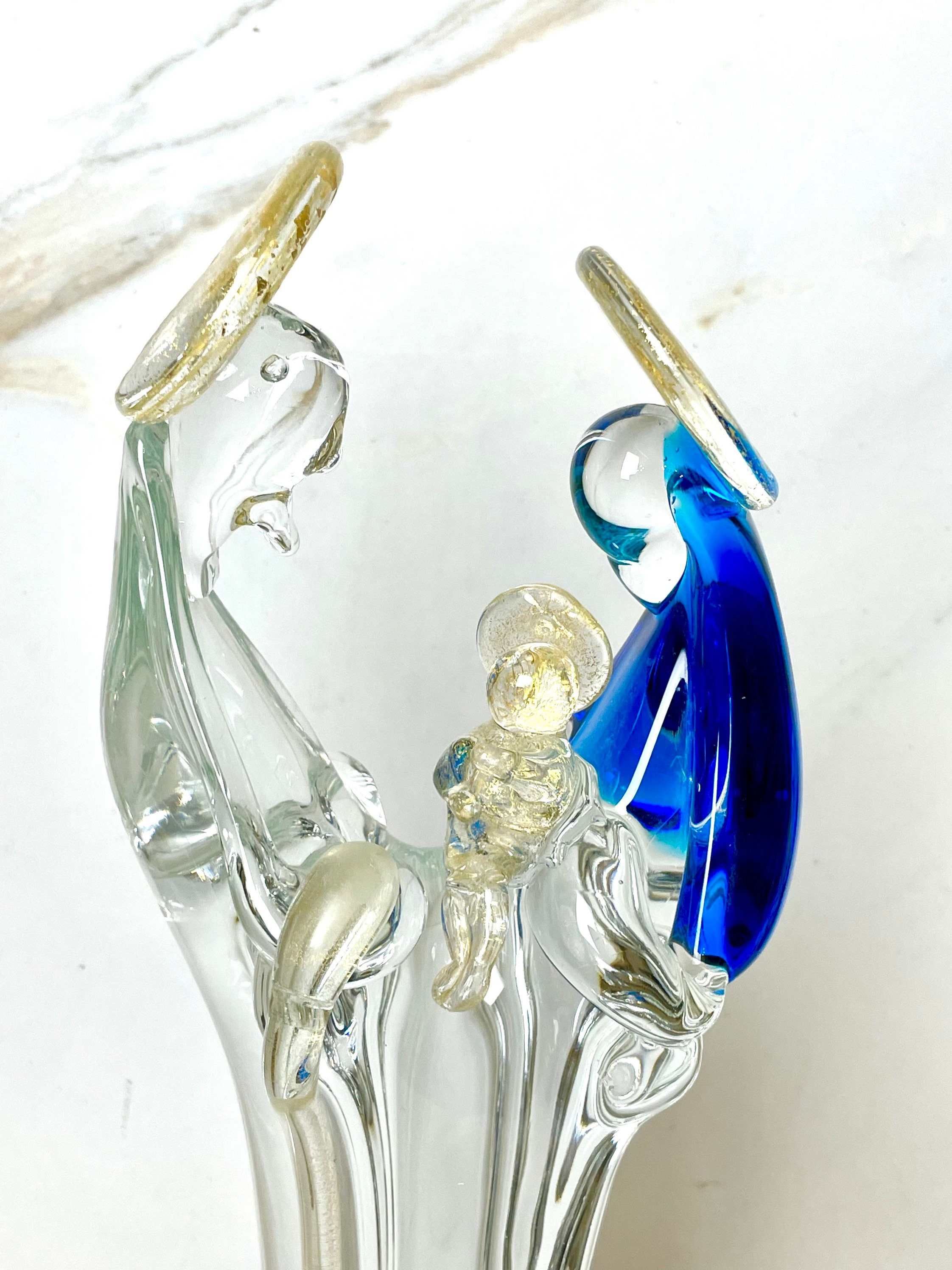 1950s Vintage Murano Hand Blown Art Glass Sculpture of the Holy Family ...