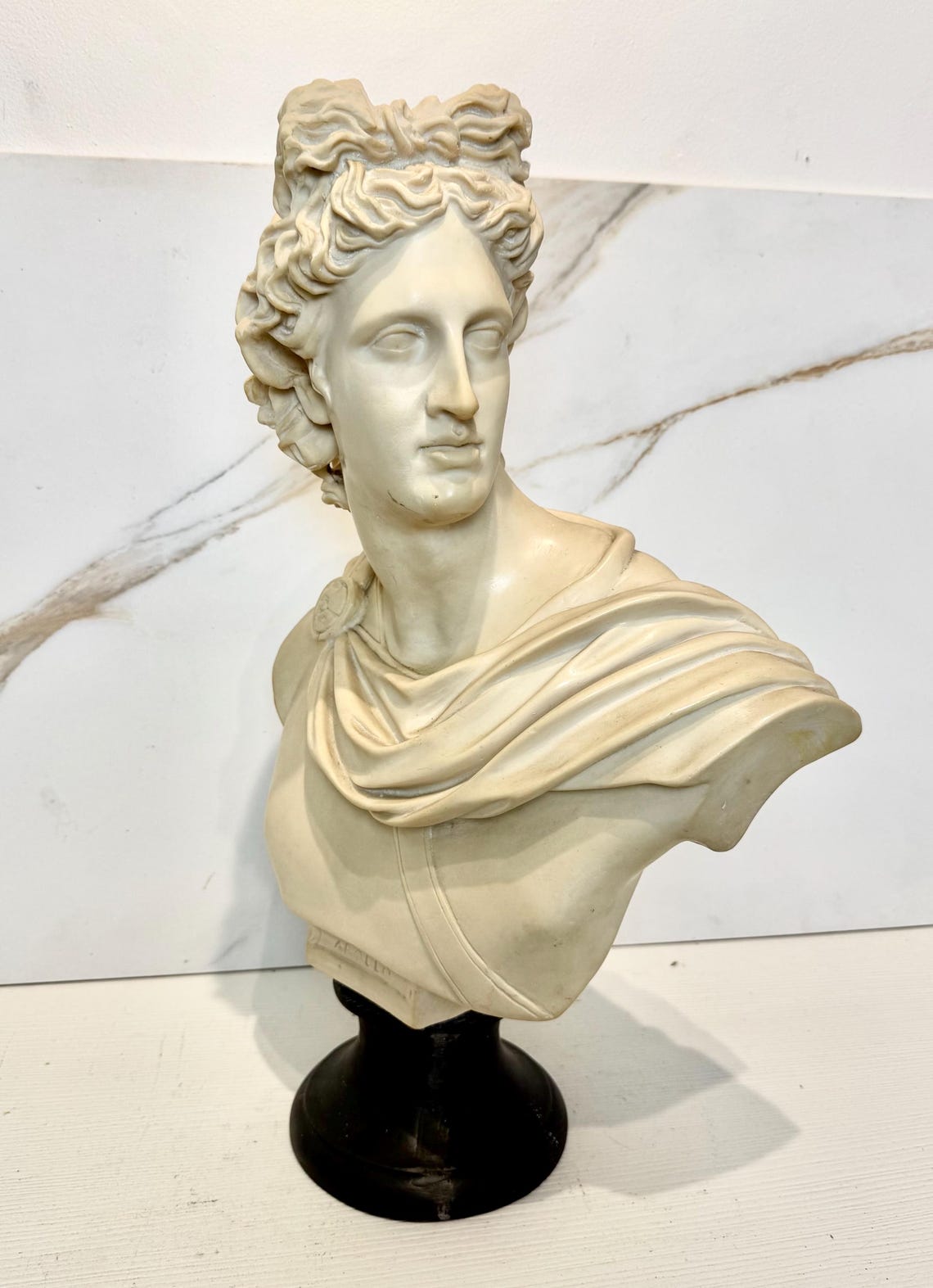 Large Vintage Composite Neoclassical Bust of Apollo Mid Century - Etsy