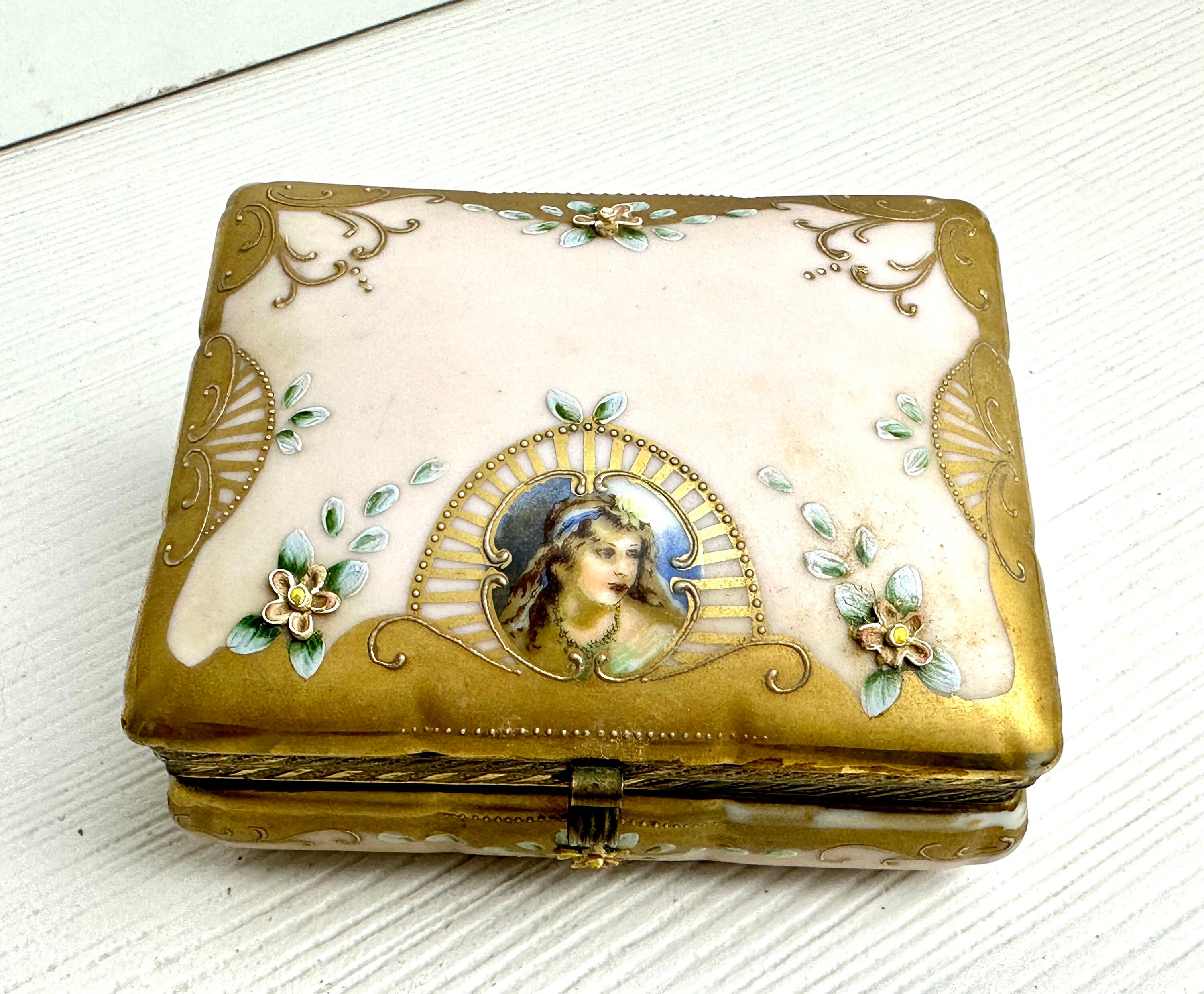 Antique Hand Painted and Enameled French Dresser Box. France - Etsy