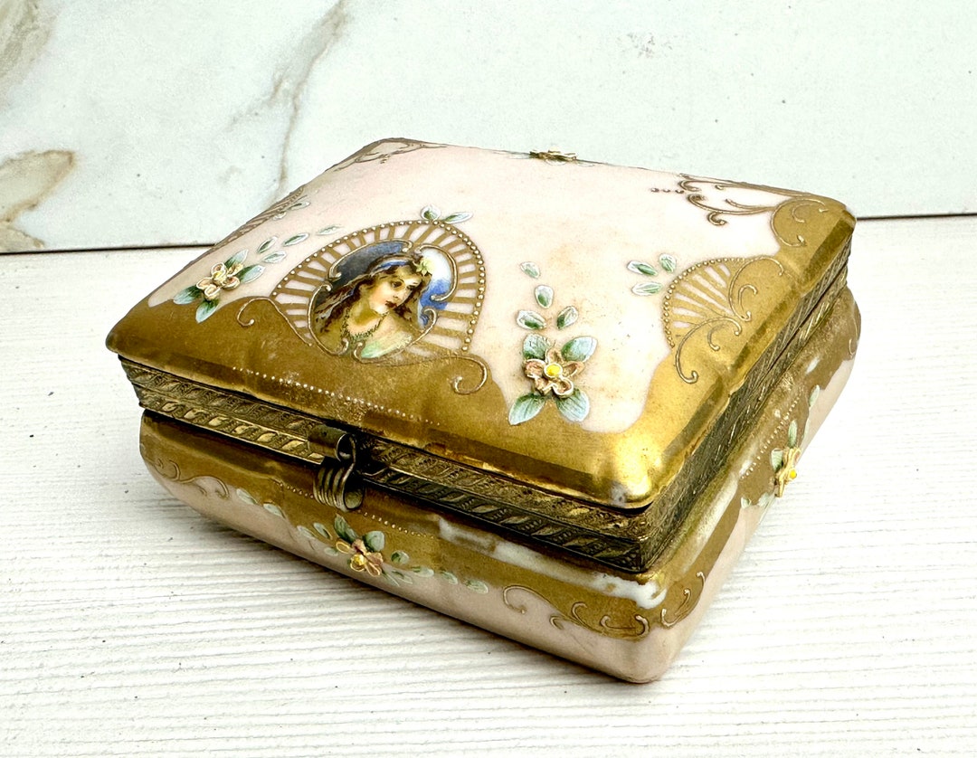 Antique Hand Painted and Enameled French Dresser Box. France - Etsy