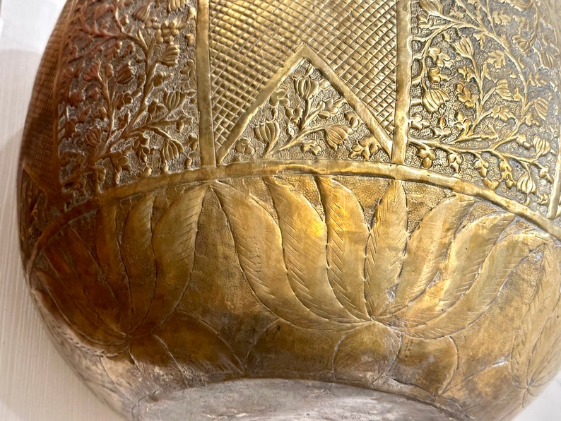 Large Antique Middle Eastern Hand Made Brass Planter - Etsy