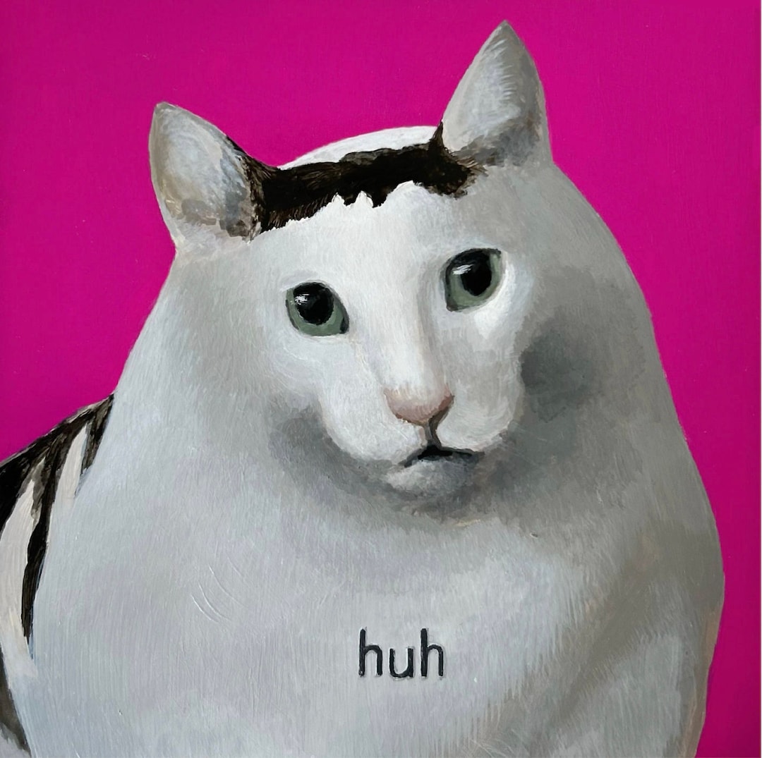 Huh Meme Cat - Etsy