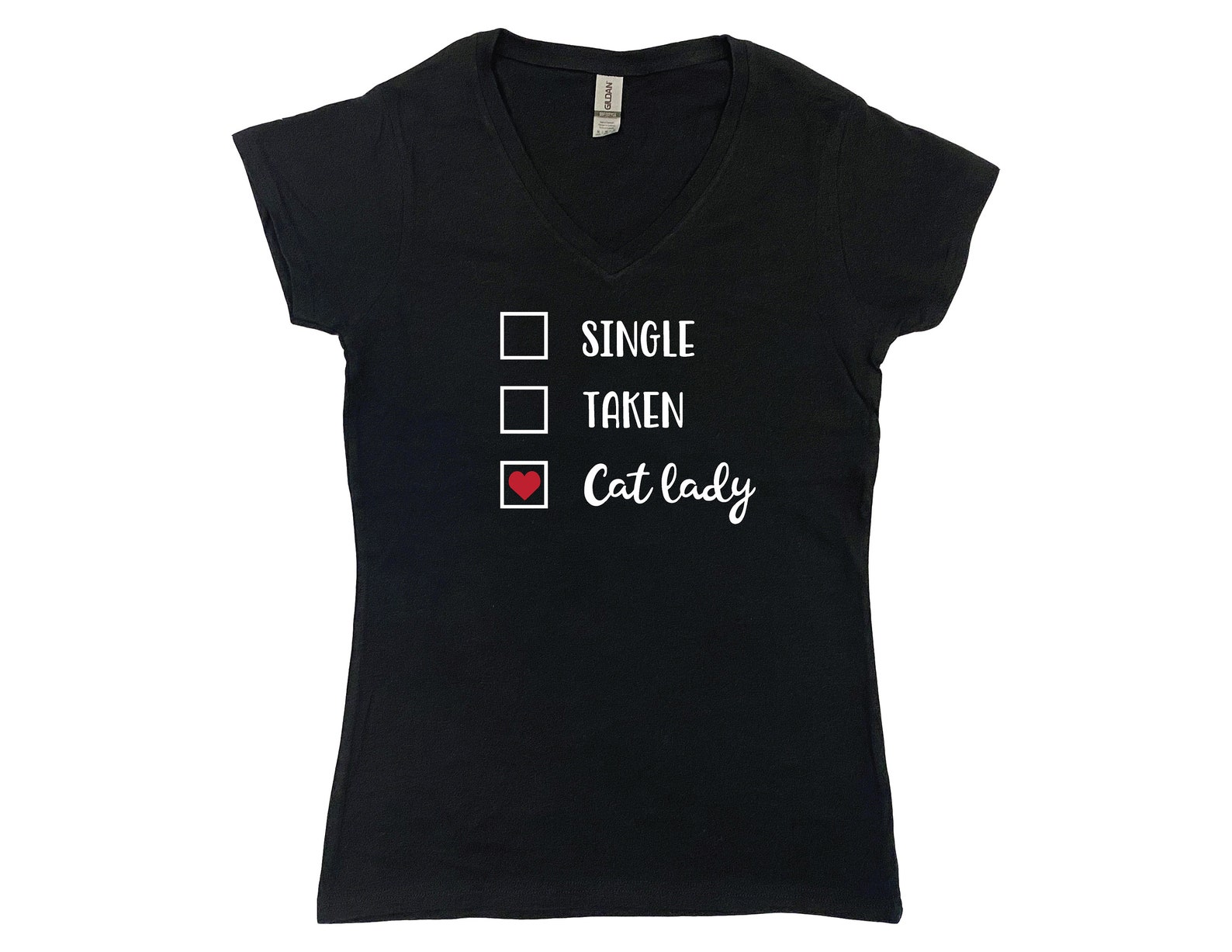 Single Taken Cat Lady Shirt Ladies Fitted Tshirt Funny Cat - Etsy UK