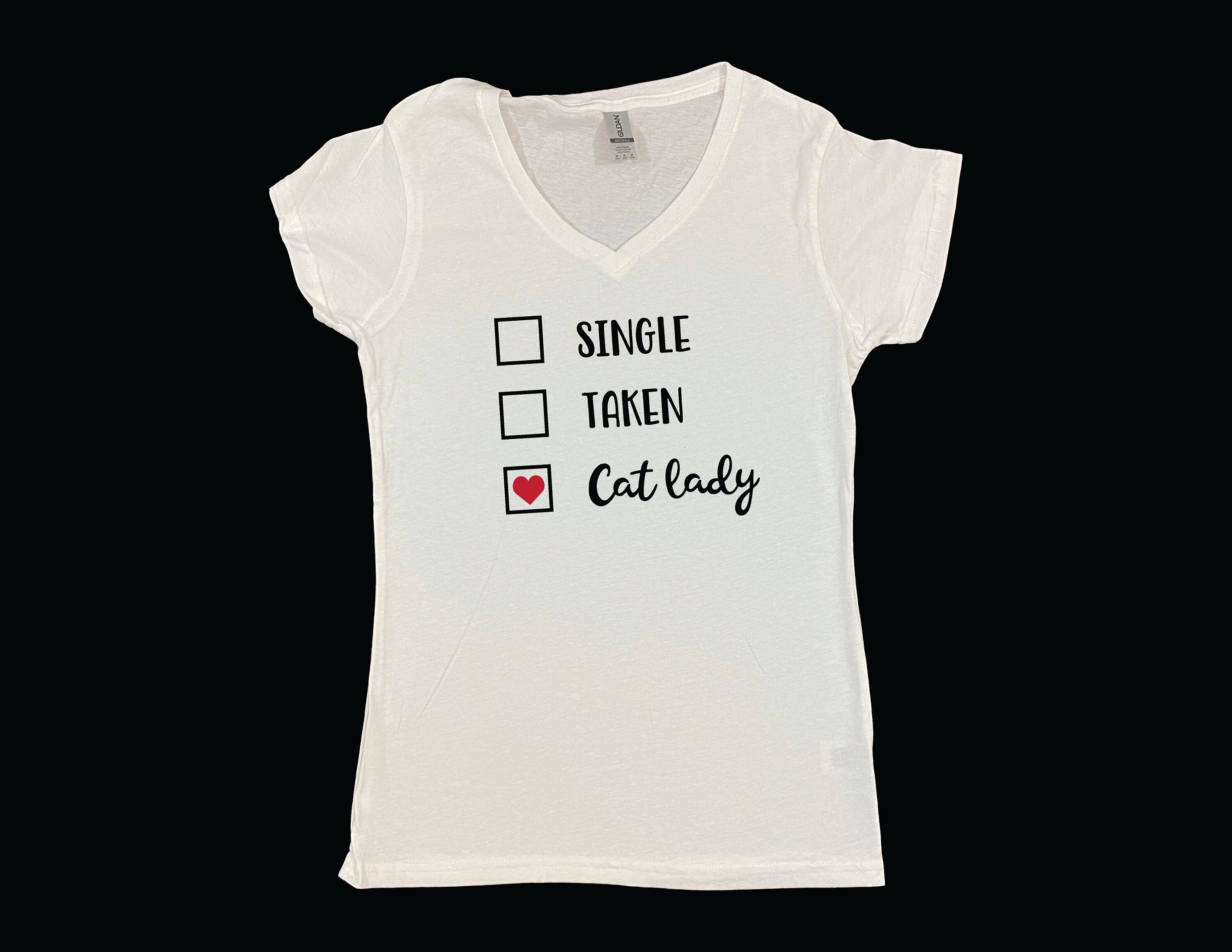 Single Taken Cat Lady Shirt Ladies Fitted Tshirt Funny Cat | Etsy