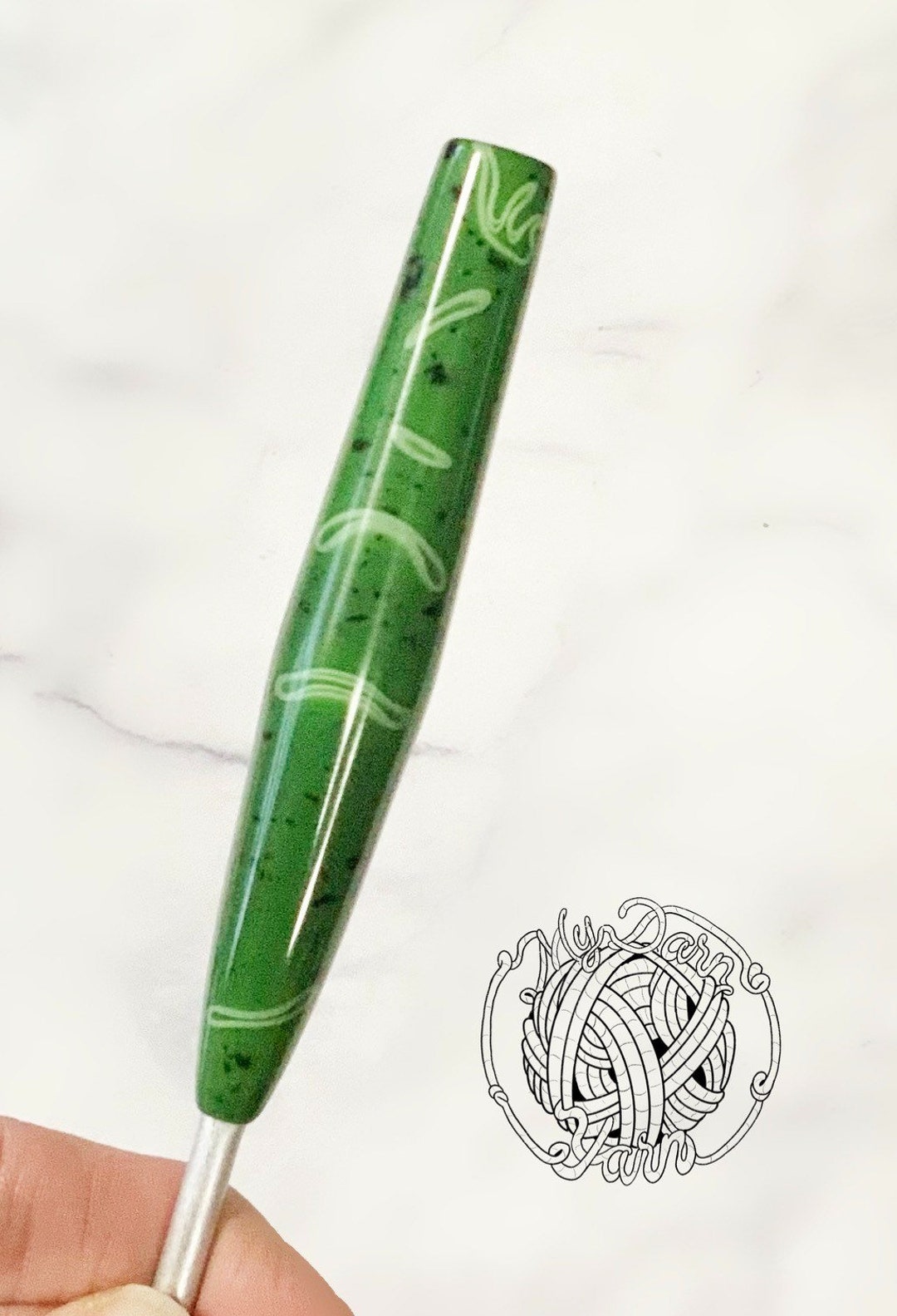 Made to Order Pepper Jade, Ergonomic Hook, Crochet, Handmade, Fiber Art ...