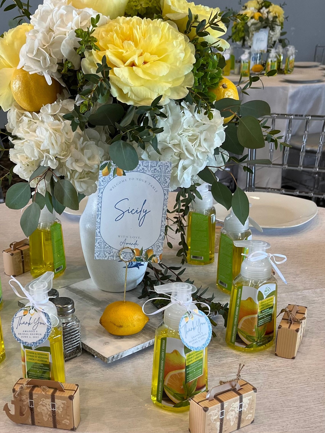 Personalized Lemon Table Numbers and Seating Chart - Etsy
