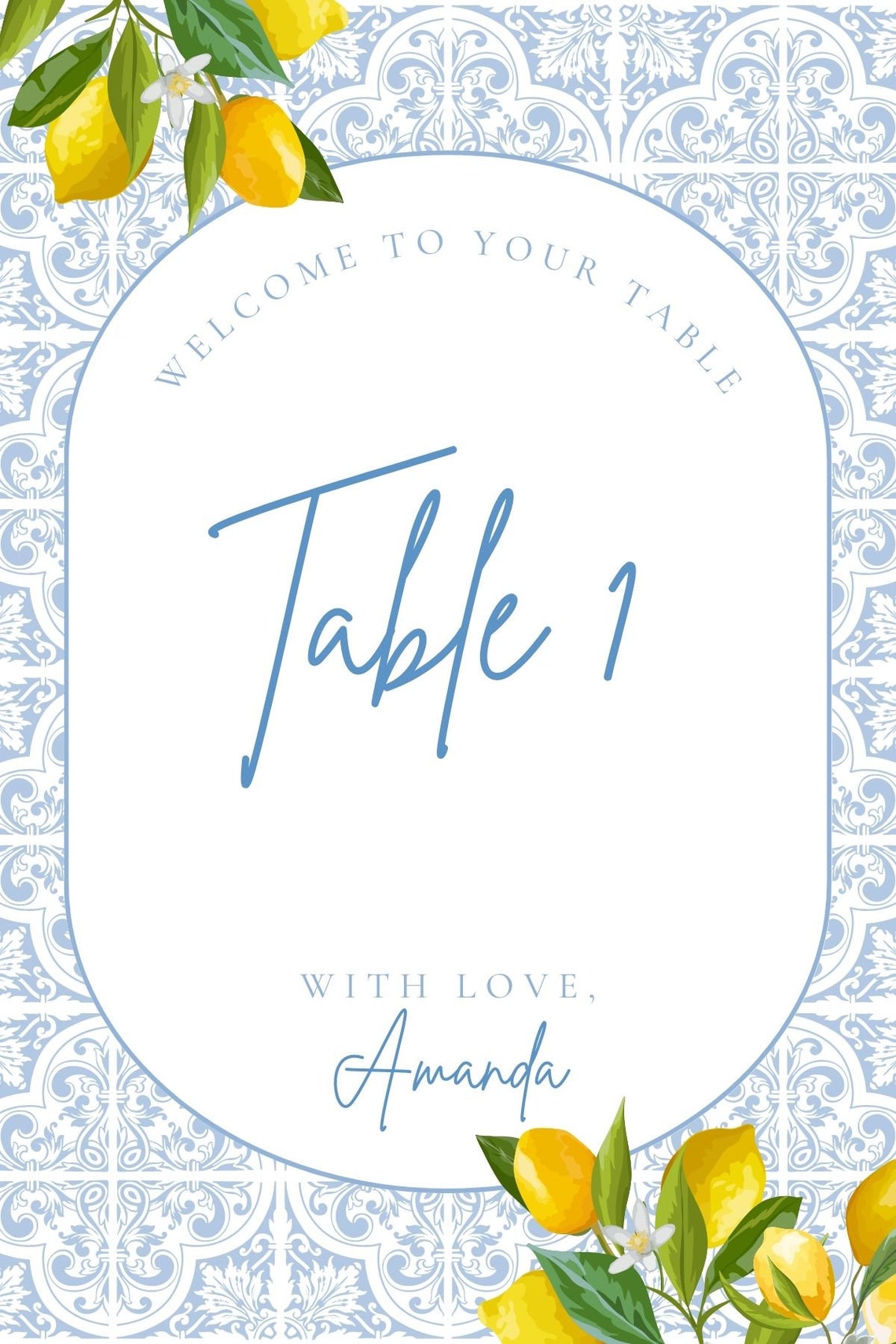 Personalized Lemon Table Numbers and Seating Chart - Etsy