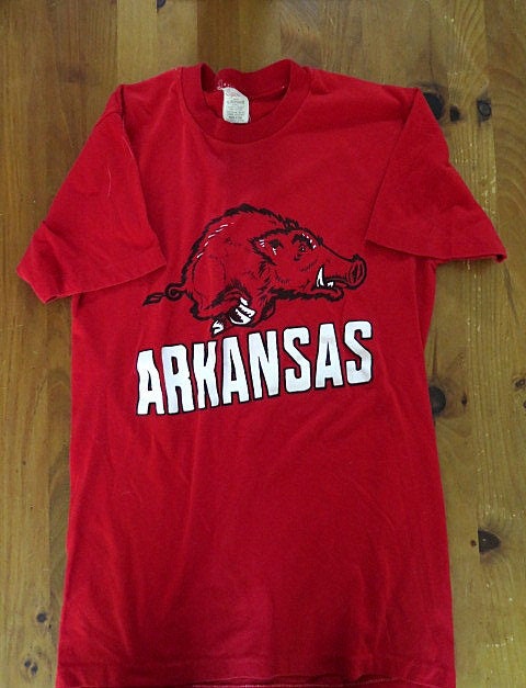 Vintage Single Stitch Sport-T by Stedman Arkansas Razorback Football T ...