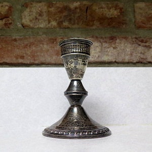 Vintage Sterling Silver Poole Candlestick, Home Accent Gift Idea - Etsy