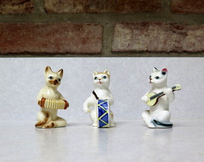 Vintage Bone China Miniature Cat Band Circa 1960s, Cool Cat Three Piece ...