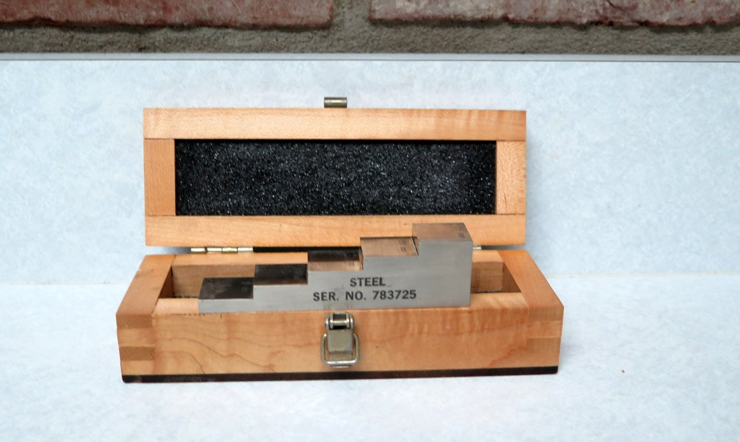 Vintage Mid Century 5 Step Steel Block With Wooden Case, Retro ...