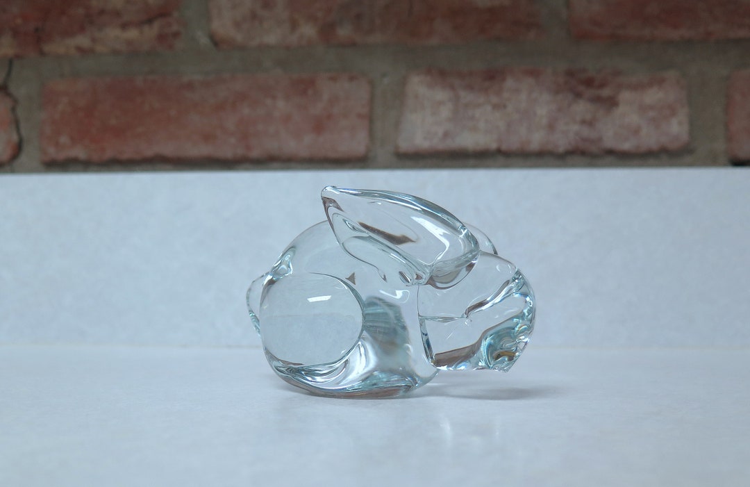 Vintage Stylized Glass Bunny Crystal Rabbit, Home Accent Gift Idea - Etsy