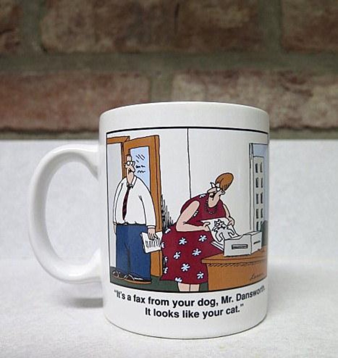 Vintage Gary Larson Far Side Cartoon Mugs, Fax From the Dog, You Choose ...