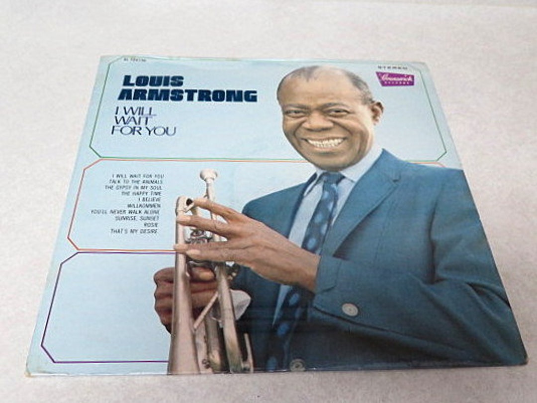 Vintage Louis Armstrong Vinyl Record Jazz, I Will Wait for You, FACTORY ...