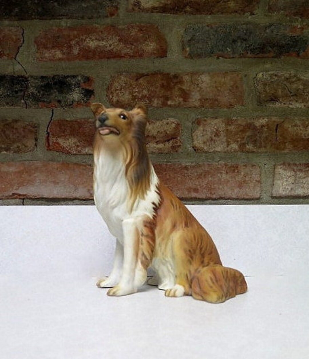 Homco 1986 Masterpiece Porcelain Bisque COLLIE Dog Figurine, Dog Lover ...