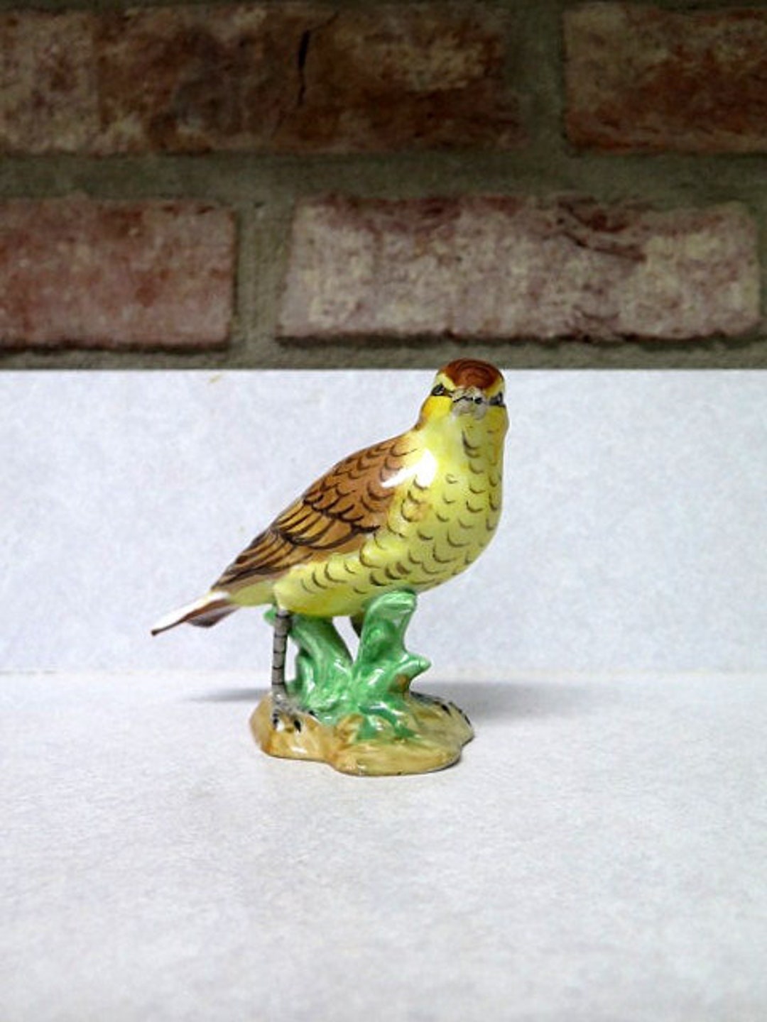 Vintage Dresden Bird Figurine Heidlerche Eurasian Skylark, Collectible ...