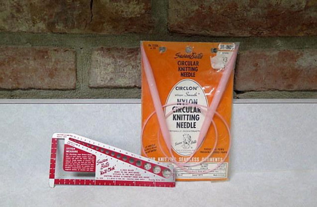 Vintage Susan Bate's Knitting Supplies, Knit-chek Metal Stich Measure ...