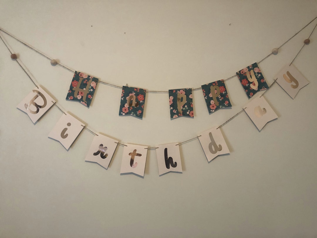 Happy Birthday Pennant Banner - Etsy