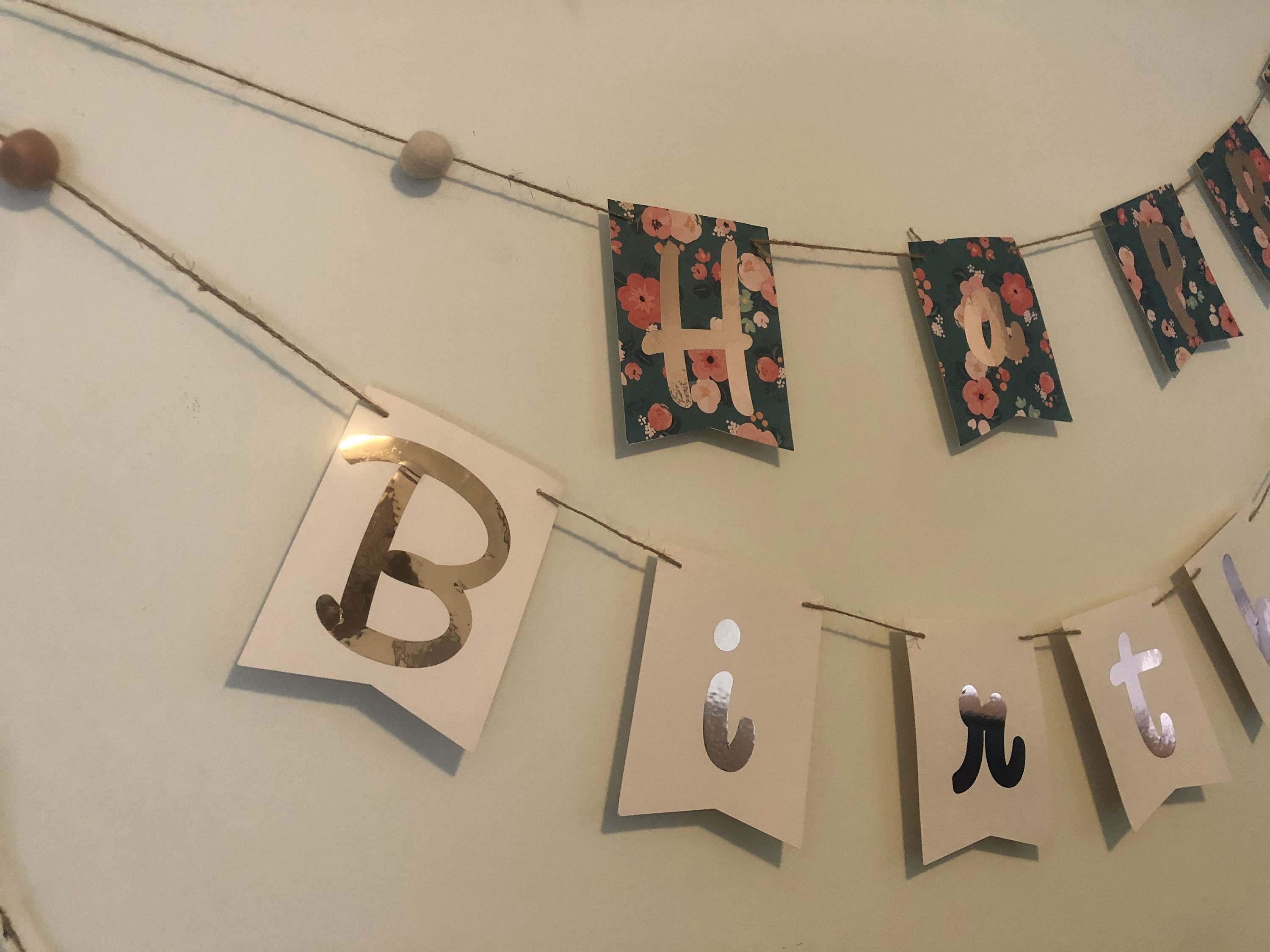 Happy Birthday Pennant Banner - Etsy