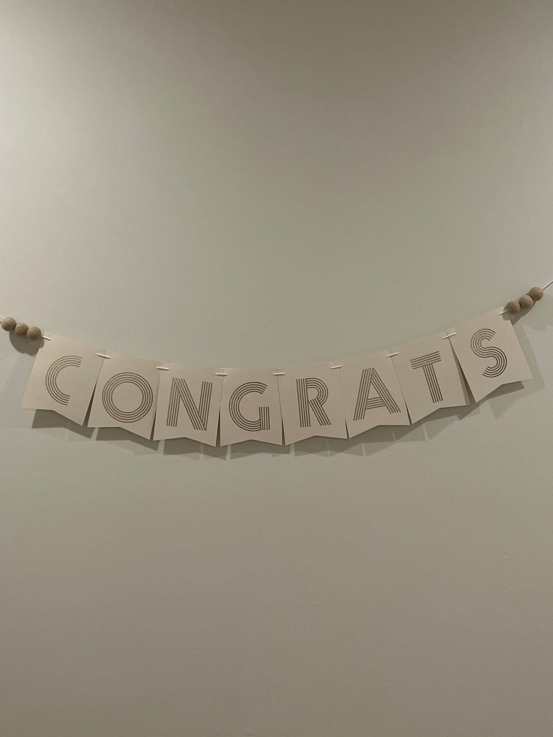 Congrats Engagement Wedding Graduation Celebration Pennant Banner - Etsy