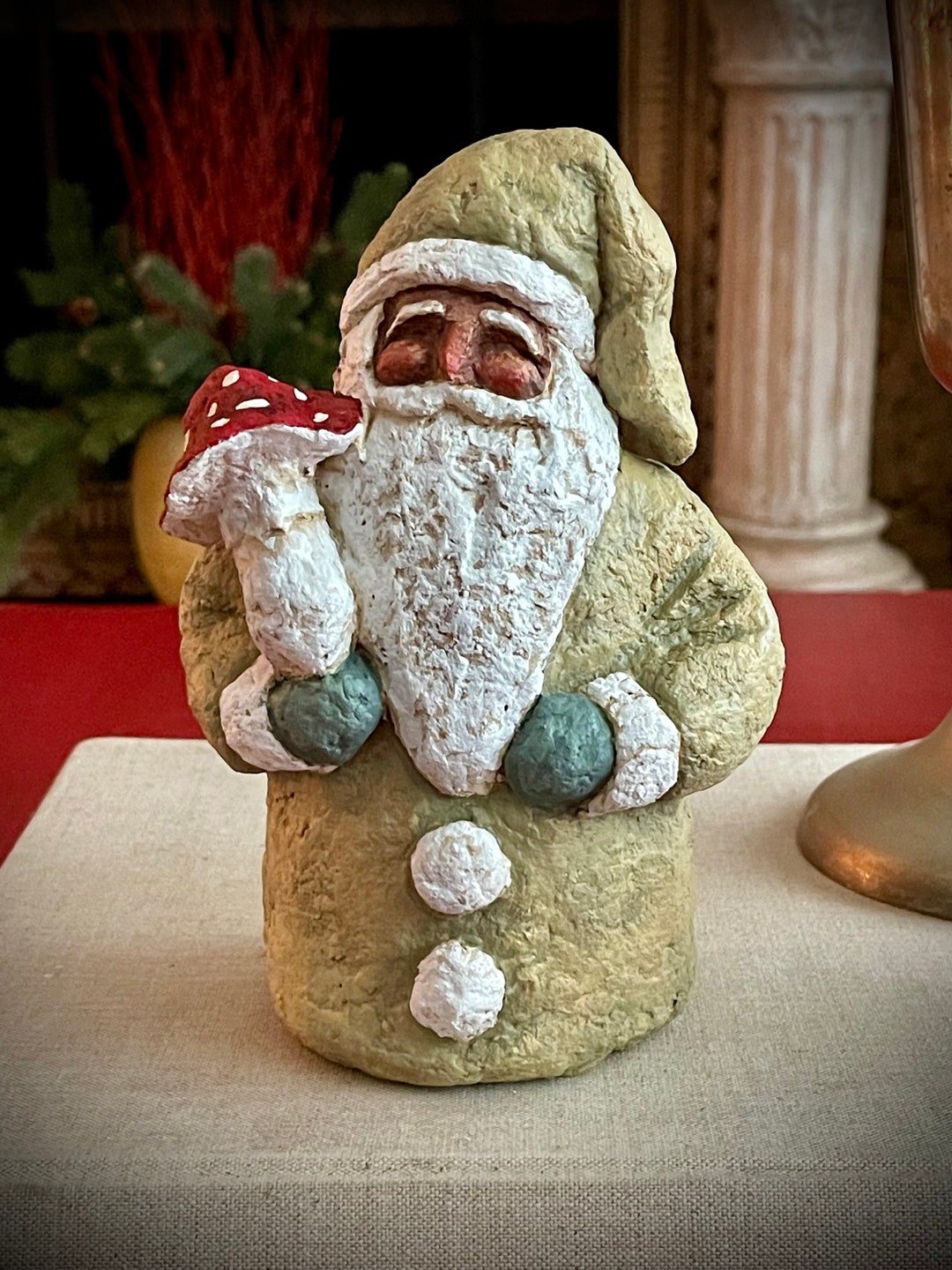 Tan Santa With Mushroom - Etsy