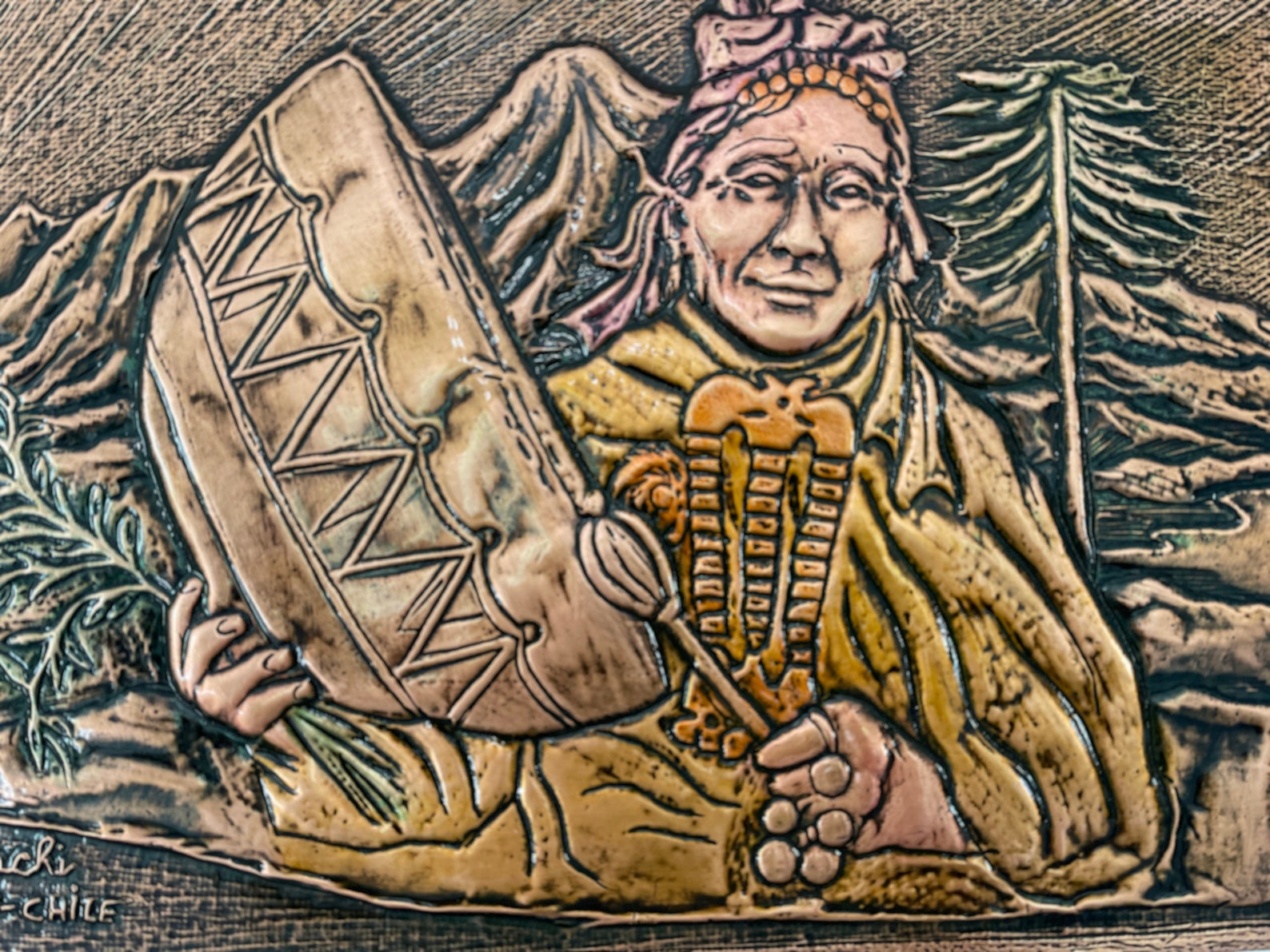 Copper Art Work: Chilean Mapuche Women - Etsy