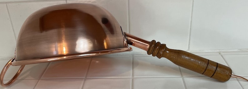 Hammered Copper Wok With Rauli Wood Handle - Etsy