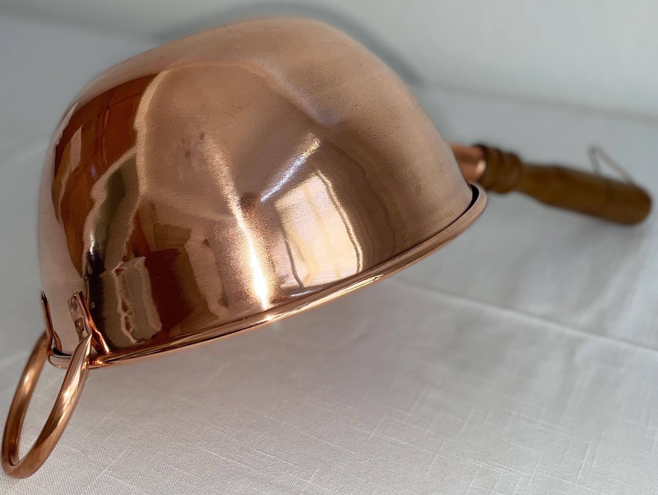 Hammered Copper Wok With Rauli Wood Handle - Etsy