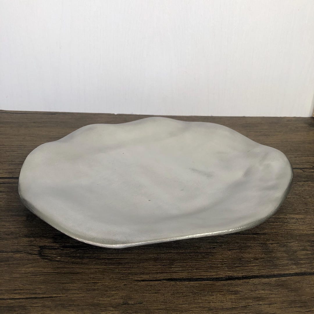 Mariposa Silver Platter – Recycled Aluminum, 12 Inch Round Serveware - Etsy