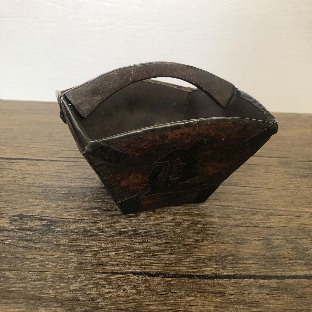 Antique Chinese Wooden Rice Measure Bucket With Rustic Hardware - Etsy