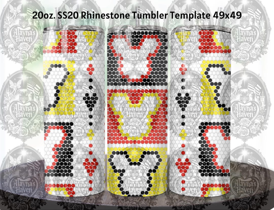 20oz SS20 Magic Mouse Blocks Rhinestone Tumbler Template - Etsy