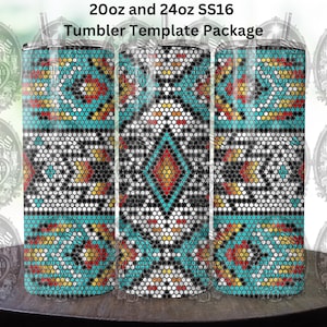 20oz and 24oz SS16 Native American Themed Rhinestone Tumbler Template ...