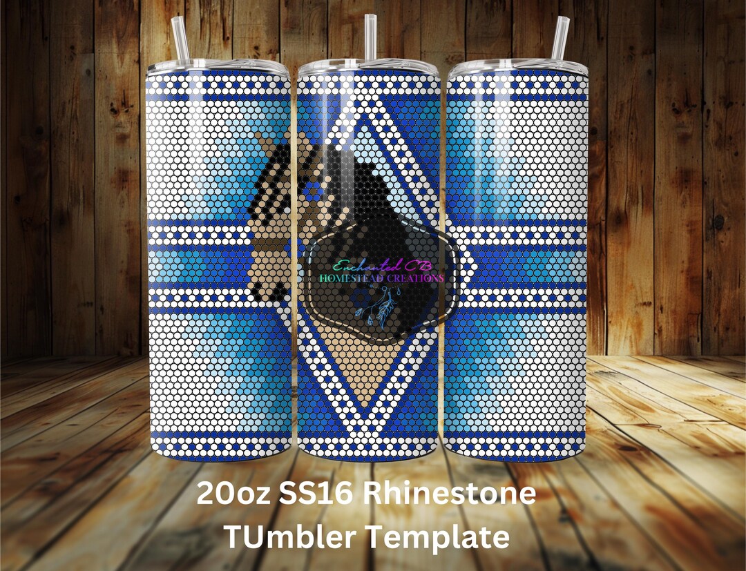 20oz SS16 Rhinestone Tumbler Template - Etsy
