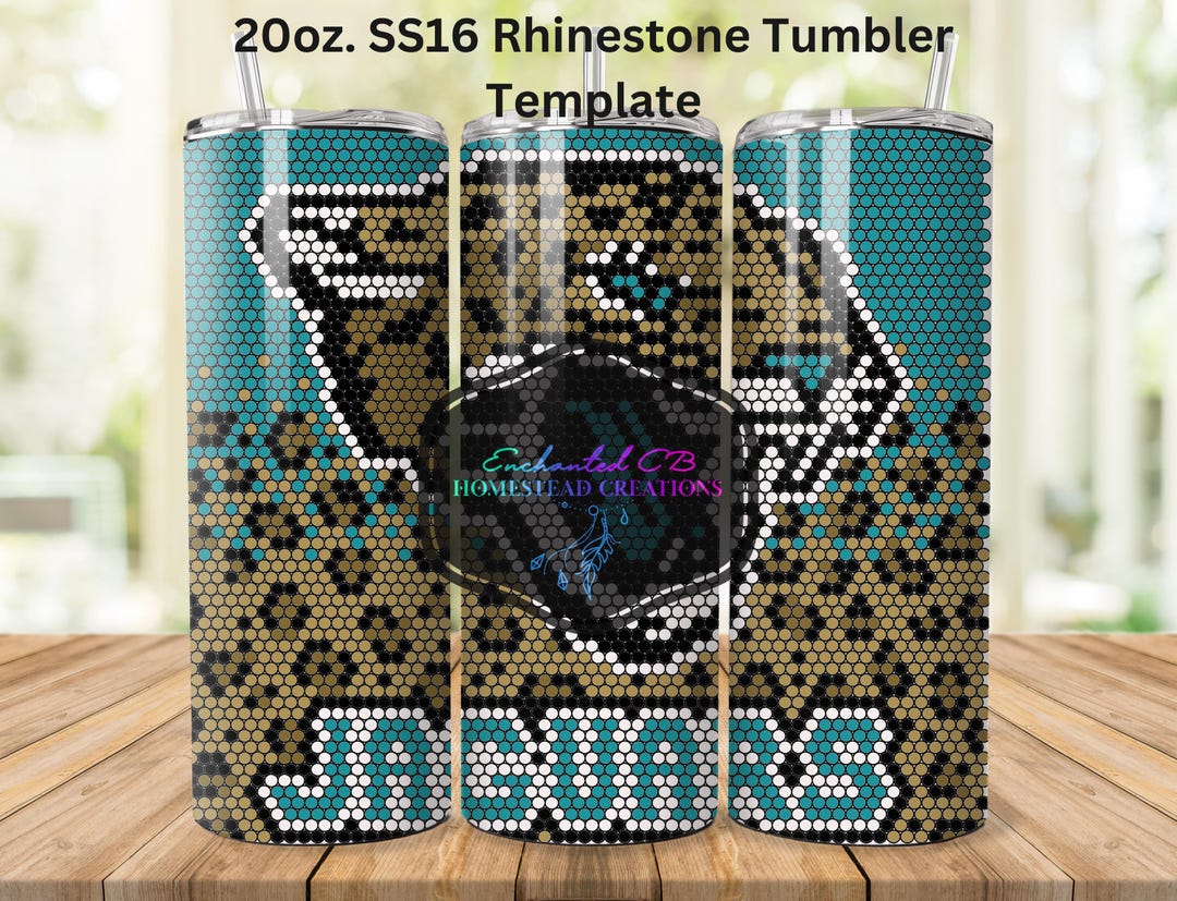 20oz SS16 Jacksonville Jaguars Rhinestone Tumbler Template - Etsy