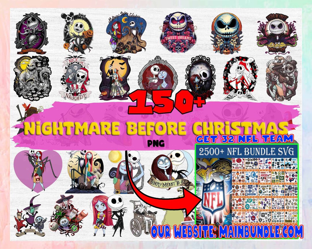 Jack Skellington Halloween Clipart Bundle Nightmare Before - Etsy