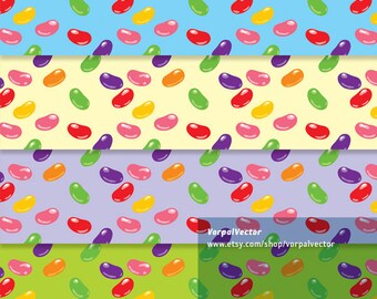 Jelly Bean Clip Art Easter Clipart Candy Scrapbook Graphic | Etsy