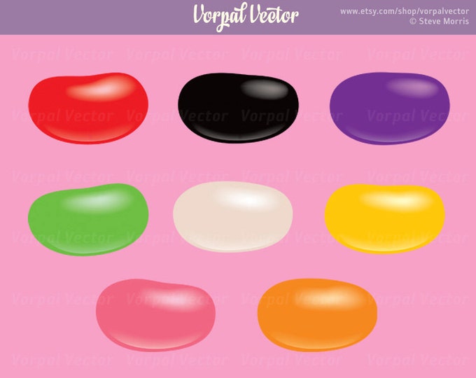 Jelly Bean Clip Art Easter Clipart Candy Scrapbook Graphic PNG, Pink ...