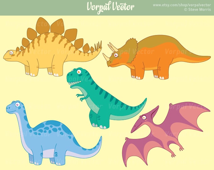Cute Dinosaur Clipart, Prehistoric, Reptile, Tyrannosaurus, T-rex ...