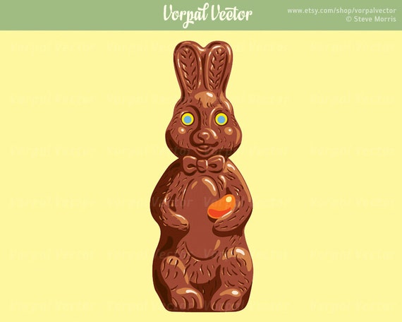 Chocolate Easter Bunny Clipart Easter Clip Art Rabbit Jelly | Etsy