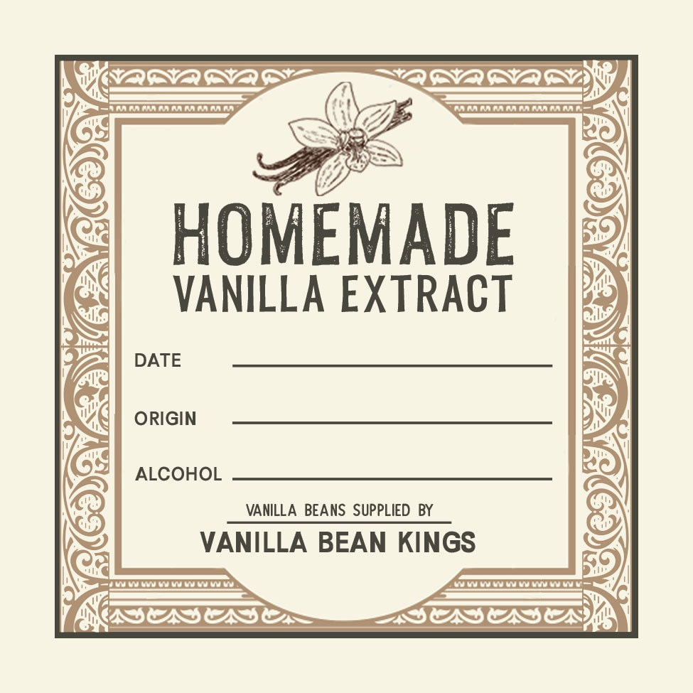 12 Vanilla Extract Labels for Homemade Extract Great for - Etsy
