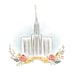 Seattle LDS Temple With Floral Banner, Mormon Art, Young Women’s ...