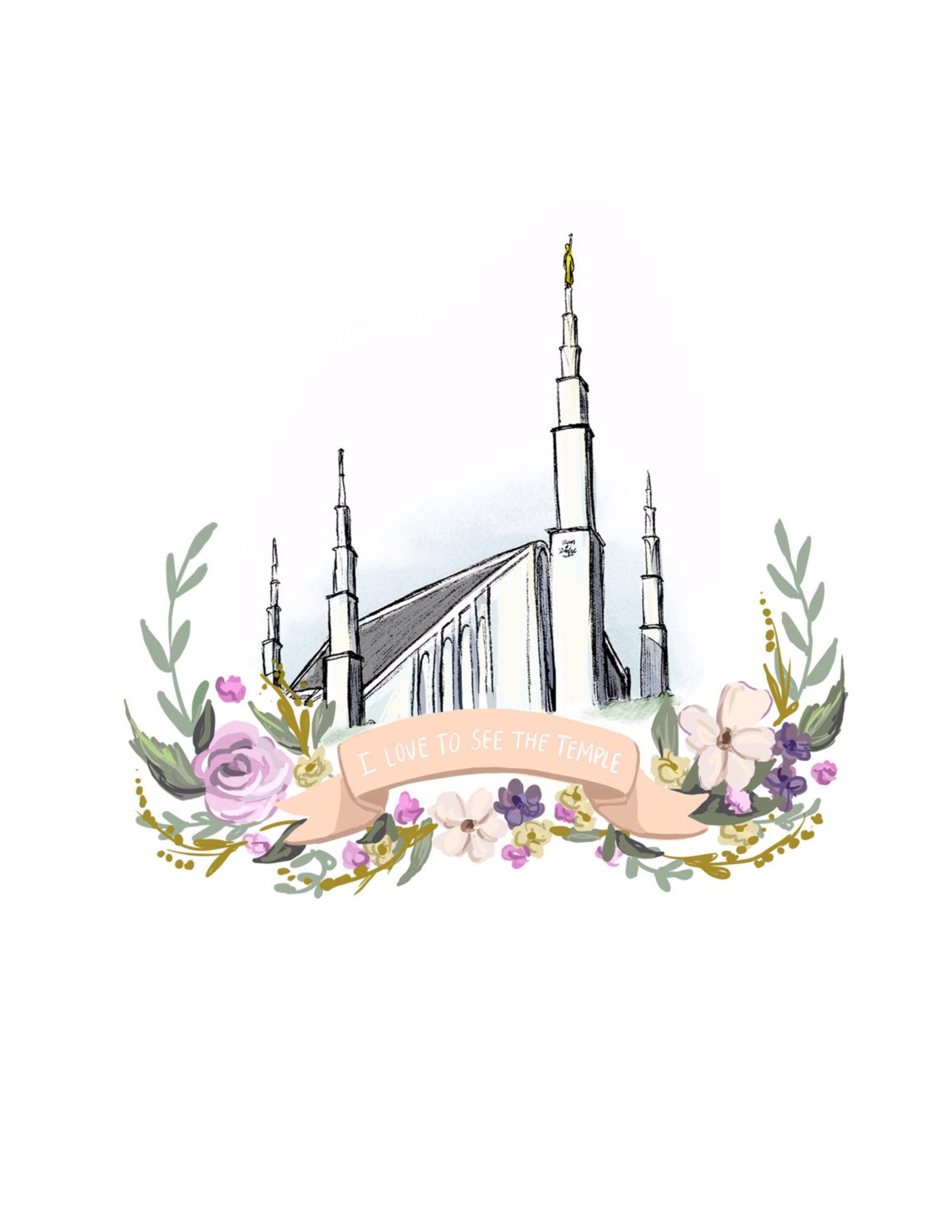 LDS Dallas Temple, I Love to See the Temple, Mormon Art, Young Woman's ...