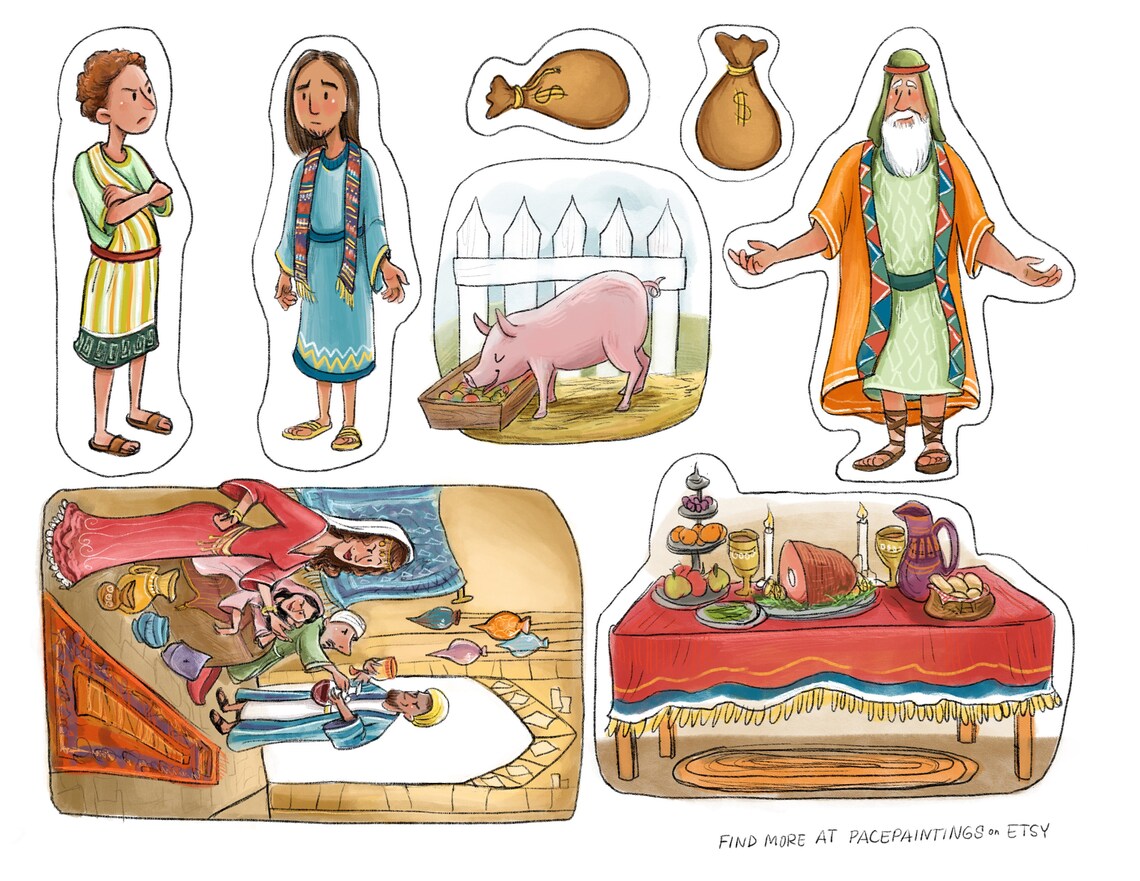 Parable of the Prodigal Son Bible Story Teaching Tool, LDS Teaching Kit ...