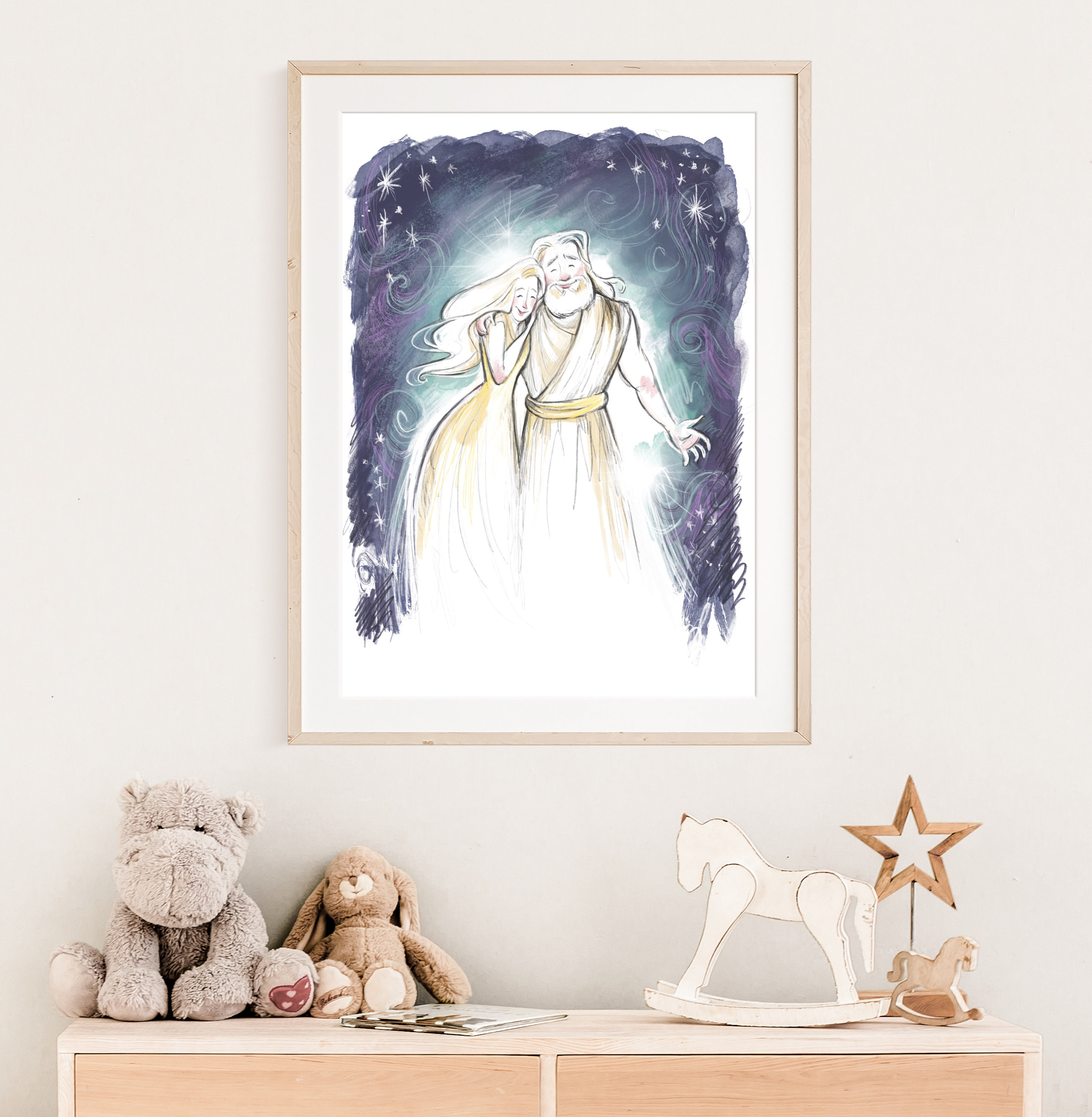 Heavenly Father and Heavenly Mother Spiritual Art Print - Religious ...