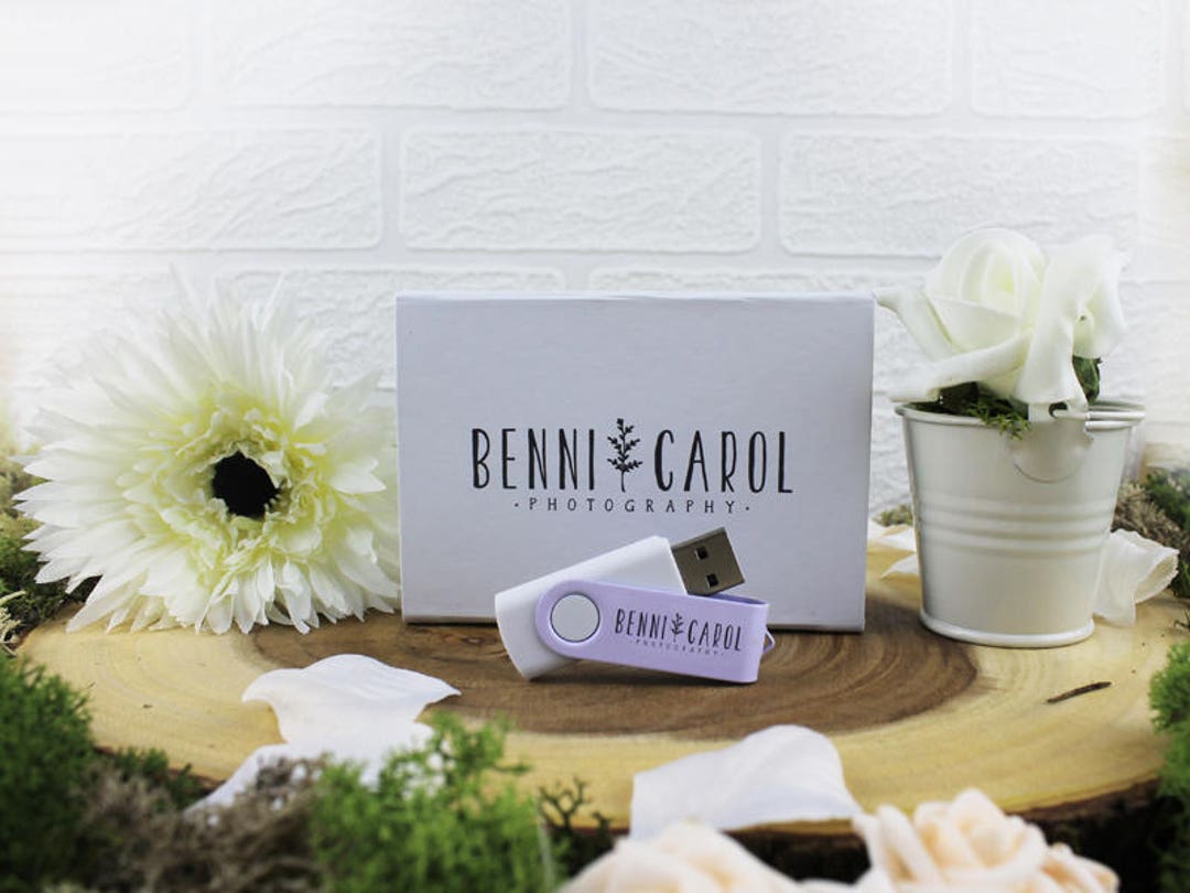 10 Personalised Wedding Twister Duo USB Stick & White Magnetic Box ...